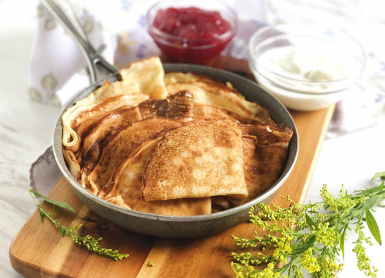 Russian Crepes Recipe (Buttermilk Blintzes)